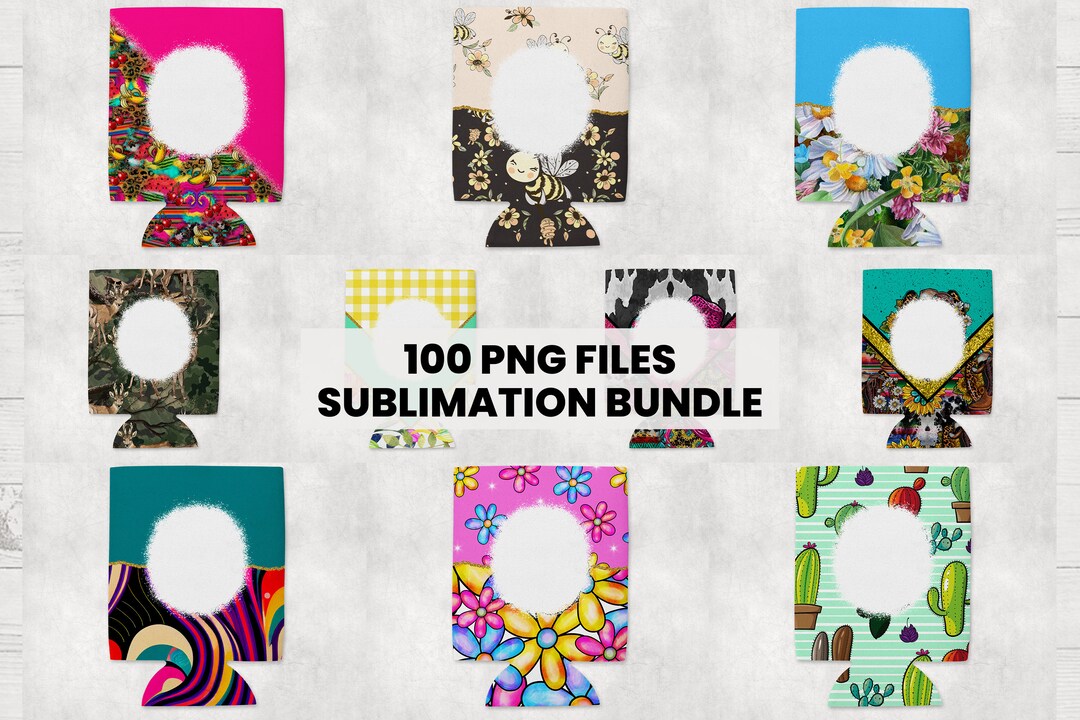 Can Cooler Sublimation Designs Bundle, Can Cooler Bundle, Can Cooler ...