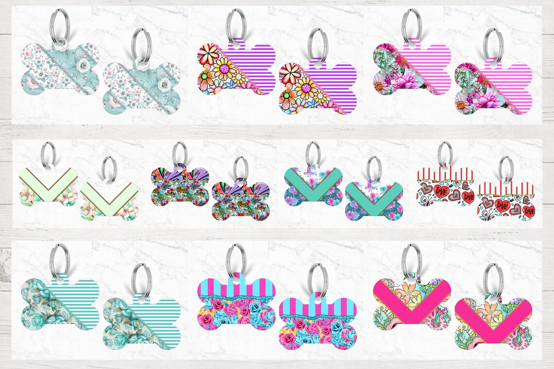 Bone Dog Tag Bundle Dog Tags Sublimation Pet Tag Png Bundle - Etsy
