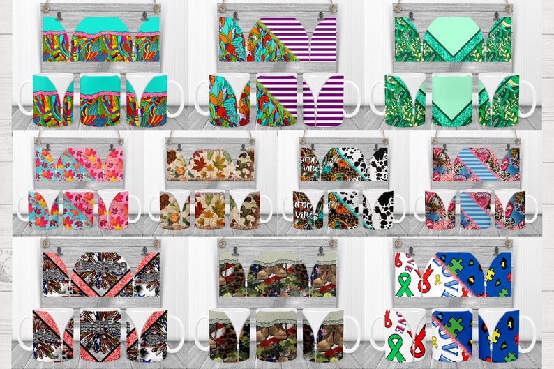 11 Oz Mug Sublimation Designs Zip Mug Bundle 11oz Mug - Etsy