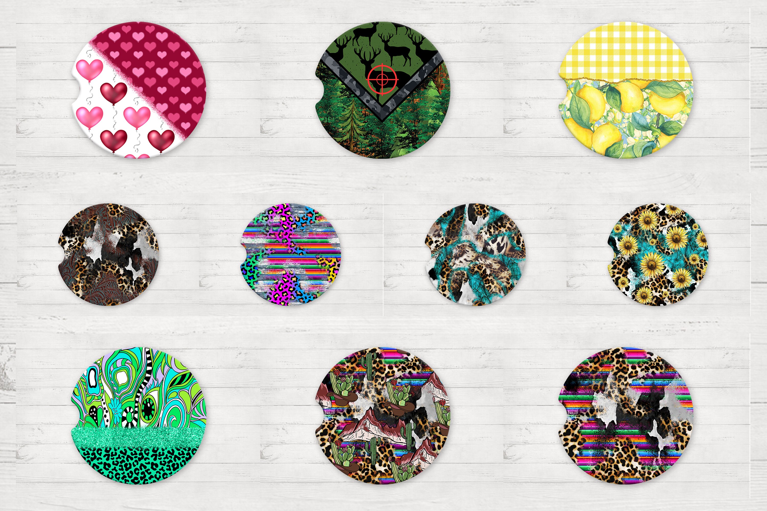 Car Coaster Sublimation Design, Car Coaster Bundle, Car Coaster ...