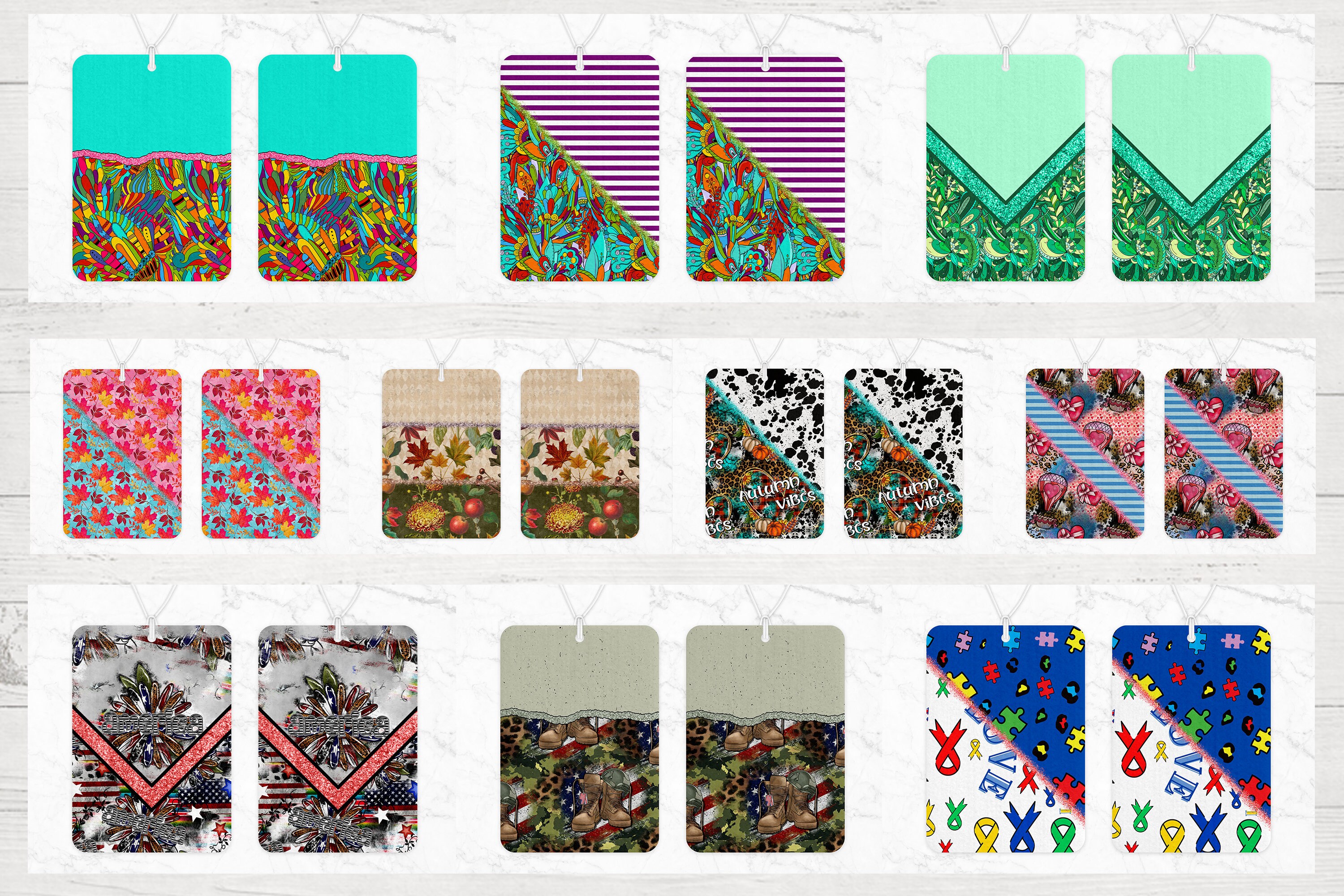 Air Freshener Sublimation Design Bundle Air Freshener Bundle - Etsy