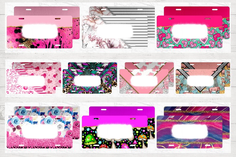 License Plate Sublimation Design Bundle, License Plate Bundle, License ...