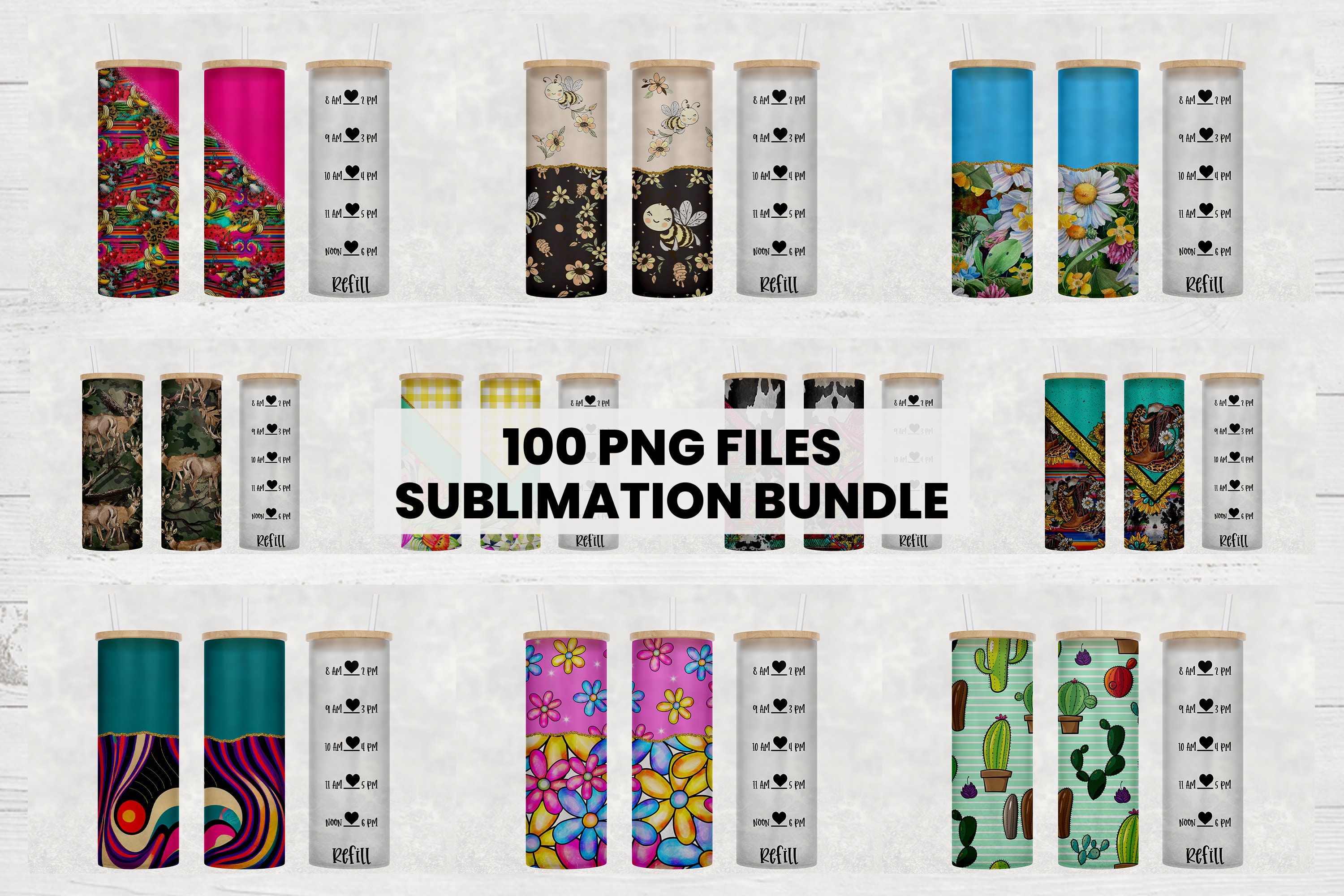 25oz Libbey Glass Tumbler Sublimation Designs Water Tracker - Etsy