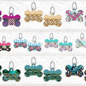Bone Dog Tag Bundle, Dog Tags Sublimation, Pet Tag Png Bundle, Bone Dog ...