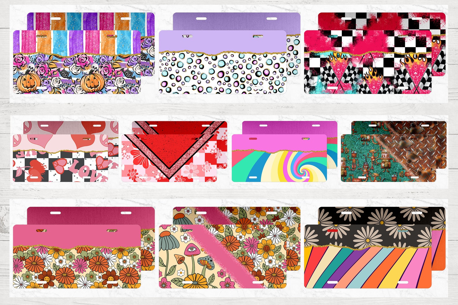 License Plate Sublimation Design Bundle License Plate Bundle - Etsy