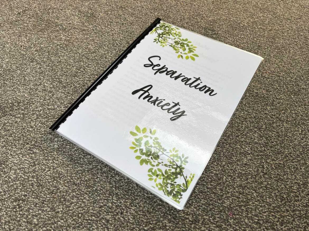 Separation Anxiety Workbook // Kids Anxiety, Kids Separation Anxiety ...