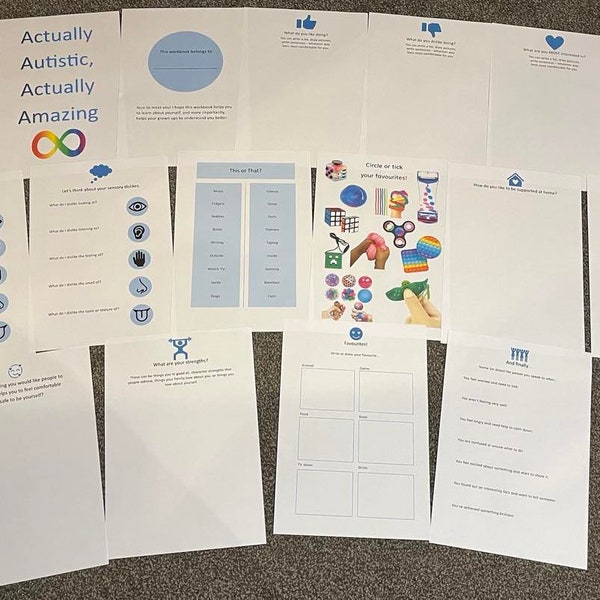 Autism Workbook - Etsy