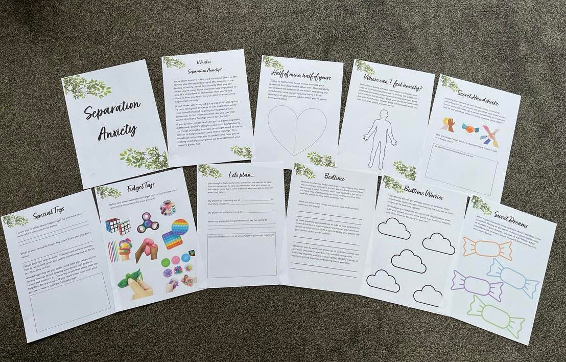 Separation Anxiety Workbook // Kids Anxiety, Kids Separation Anxiety ...