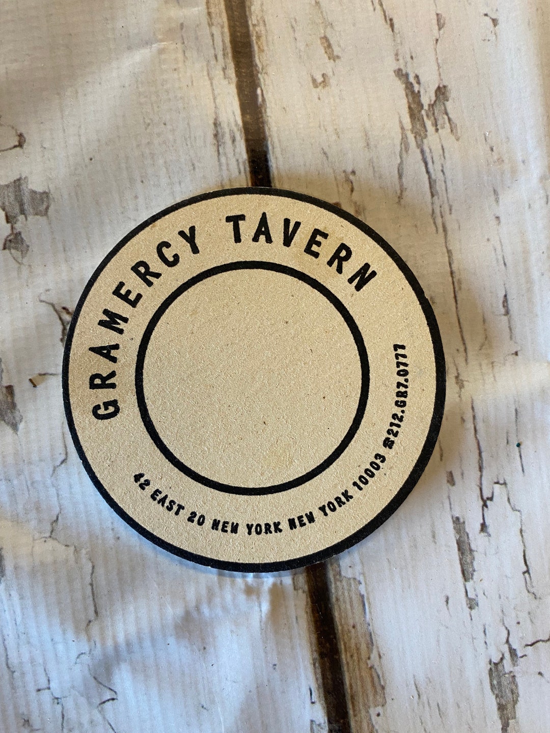 1 Vintage Gramercy Tavern Beer Coasters,cardboard Coasters Brewery ...