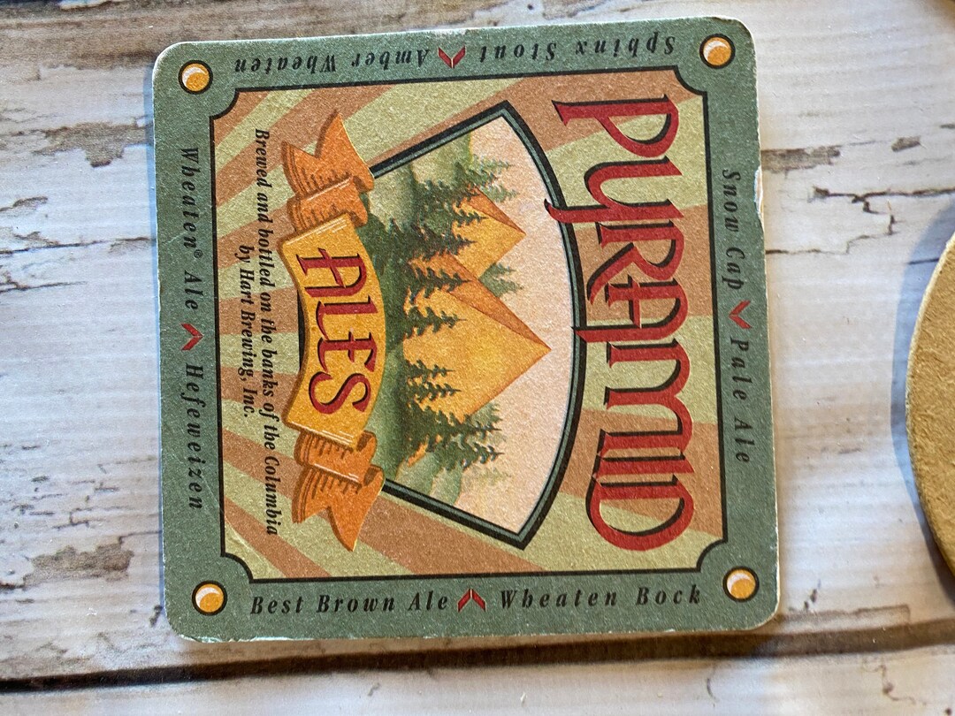 1 Vintage Pyramid Ales Beer Coaster Pyramid (hart) Brewing Seattle ...