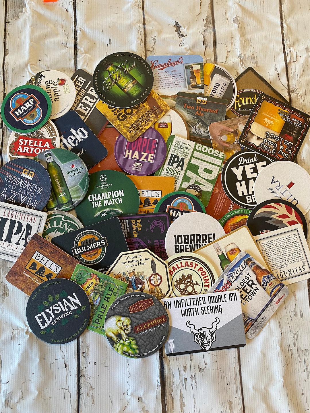 30 Random Beer Coasters,cardboard Coasters Brewery, Barware, Tavern ...