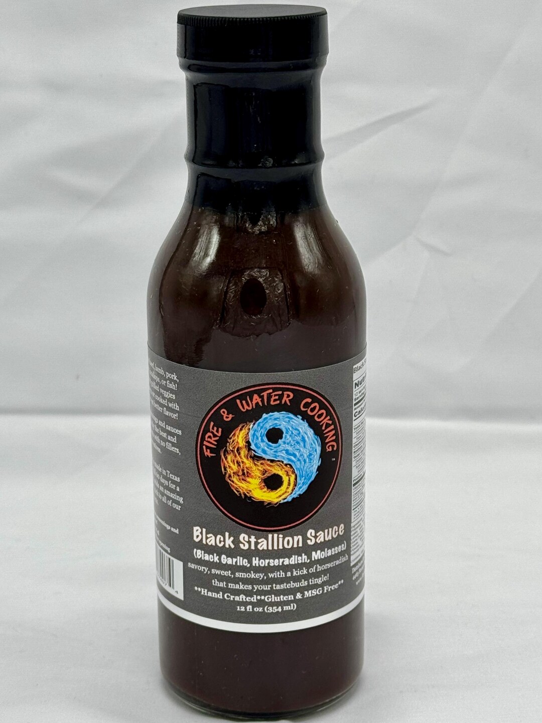 Fire & Water Cooking Black Stallion Sauce - Black Garlic, Horseradish ...