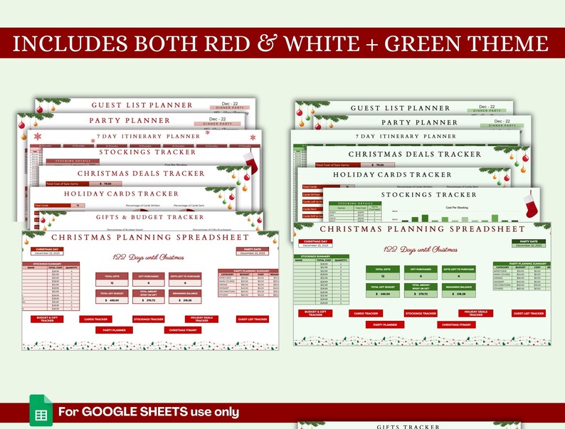 Christmas Planning Spreadsheet: Gift & Budget Tracker (google Sheet) - Etsy