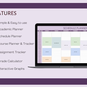Assignment Tracking Spreadsheet, Academic and Course Planner, Digital ...