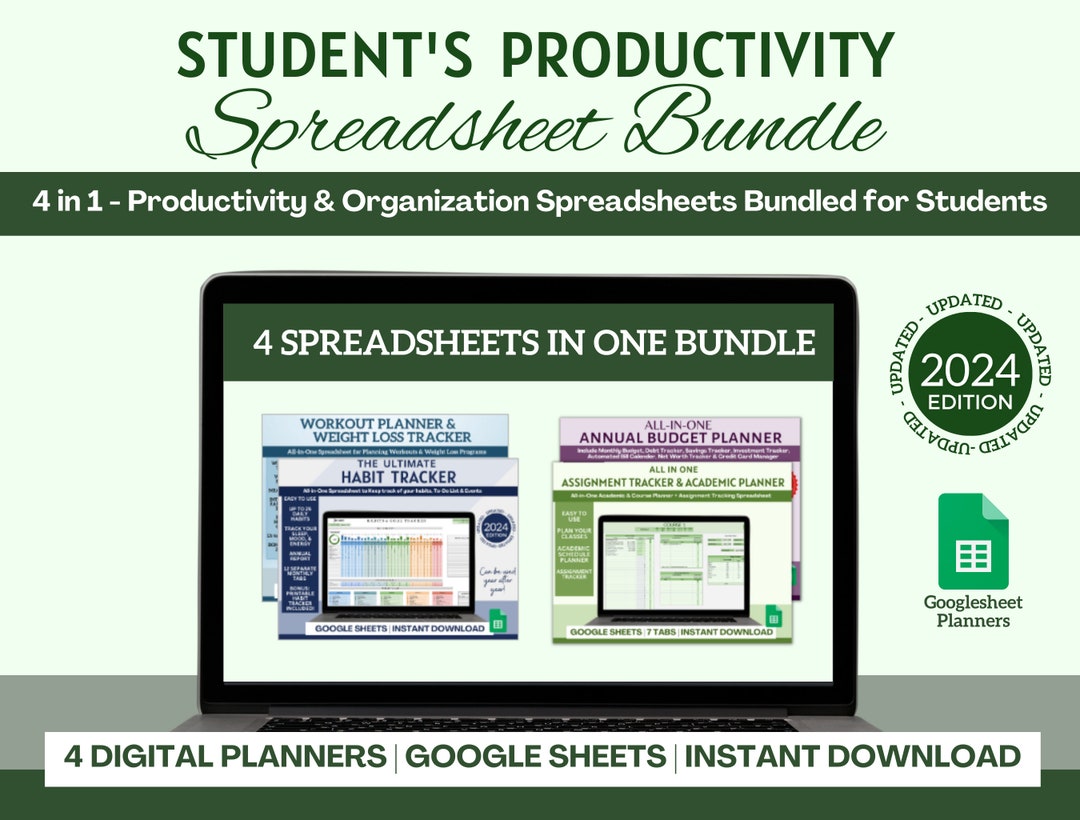 2024 Student Planner, Assignment Tracker, Habit Tracker, Workout and ...