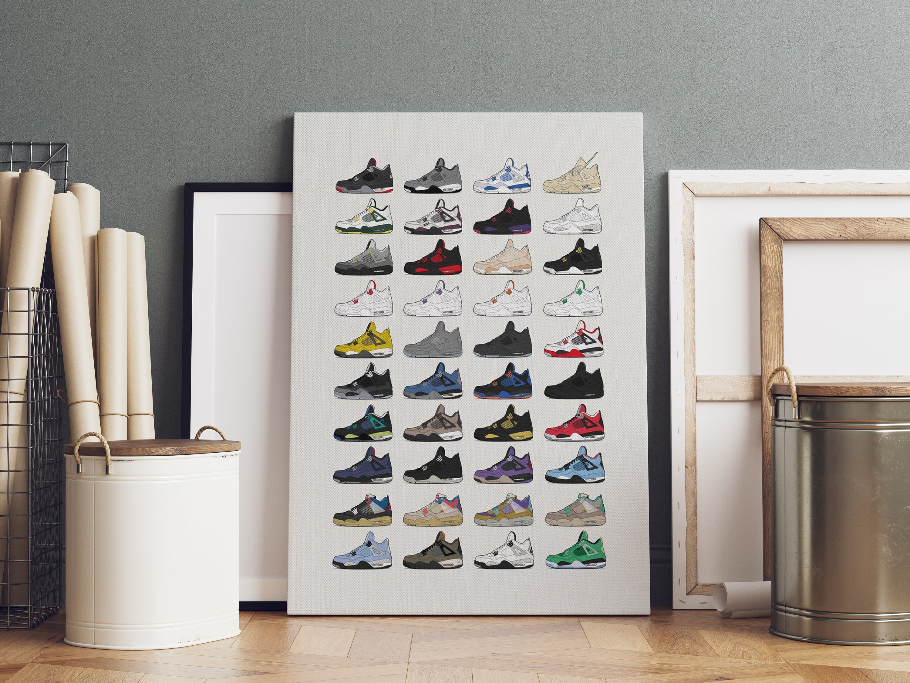 Air Jordan 4 Poster, Sneaker Poster, Sneaker Wall Art, Sneakerhead ...