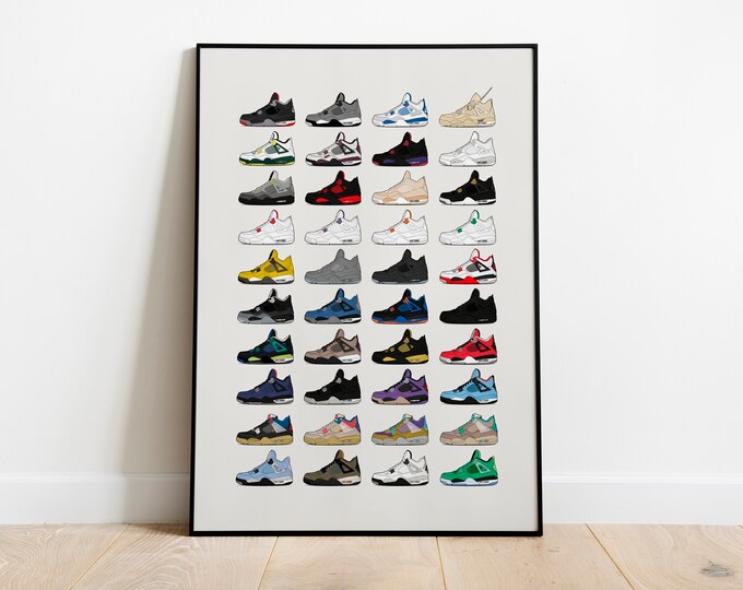 Air Jordan 4 'OG' Collection Poster - Etsy