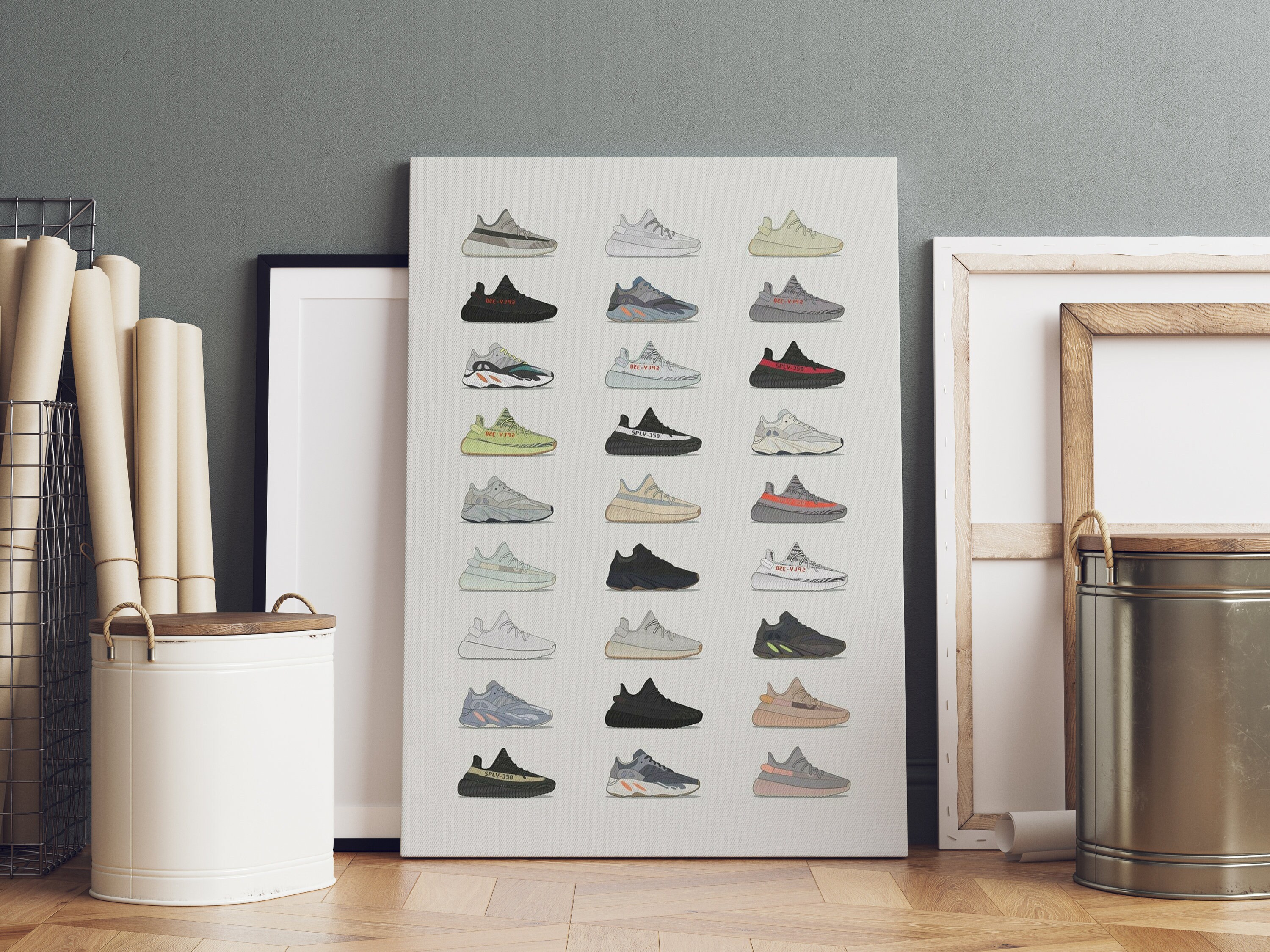 Yeezy Collection Poster, Sneaker Poster, Sneaker Wall Art, Sneakerhead ...