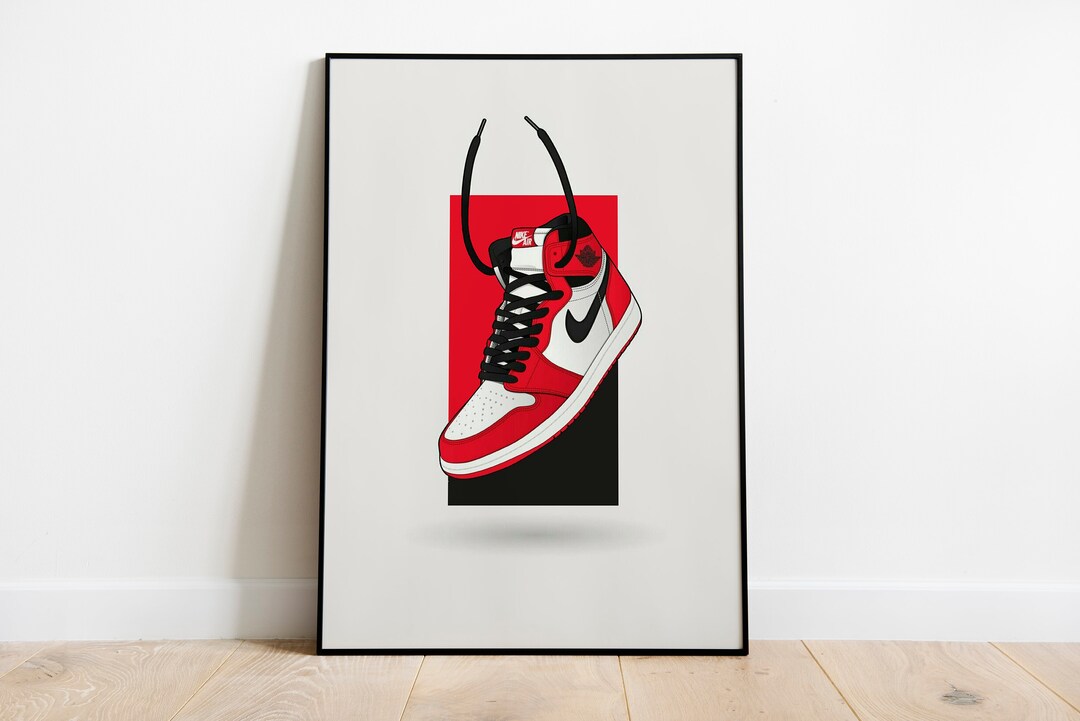 Air Jordan 1 Poster Sneaker Poster Sneaker Wall Art - Etsy
