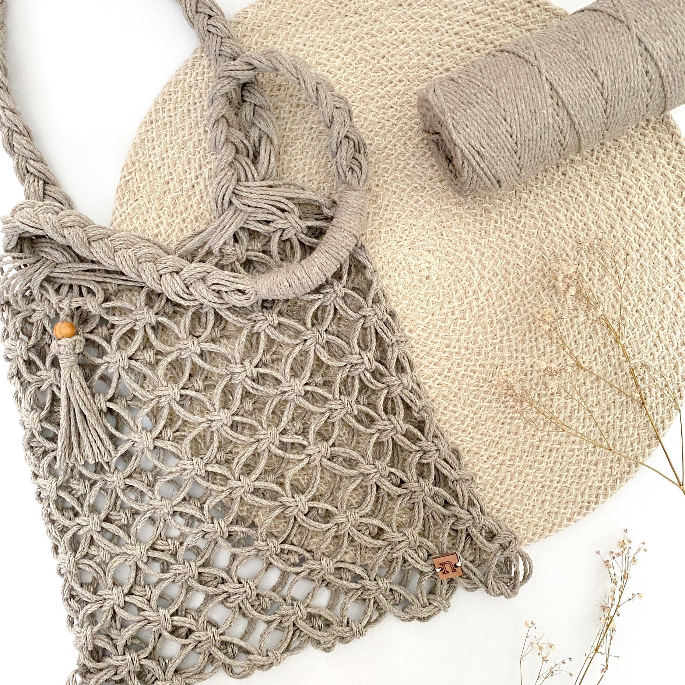 Macramé Knitting Pattern - Rafaela Market Bag (ENGLISH) - Etsy