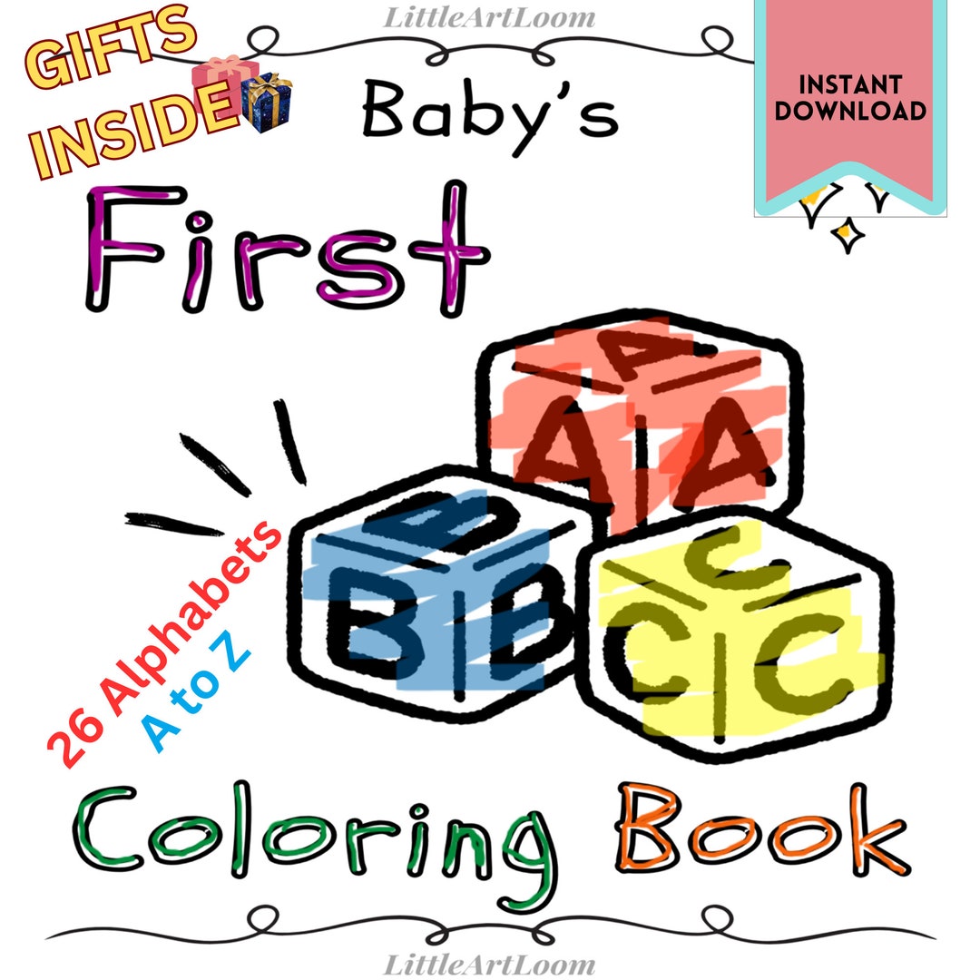 ABC Coloring Pages for Kids With Gifts and Posters for Him & Her - A to ...