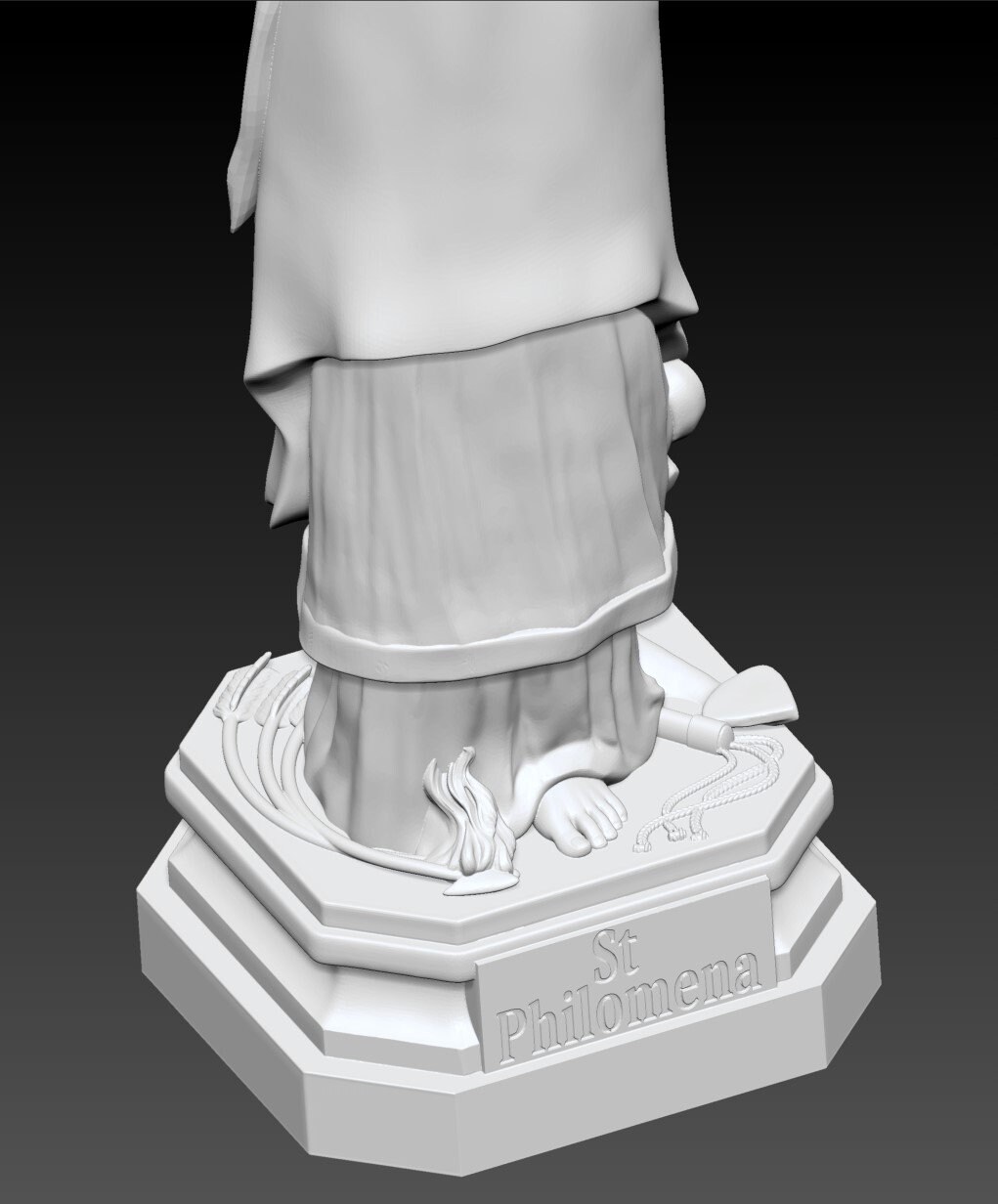 St Philomena Statue - Digital File - Etsy