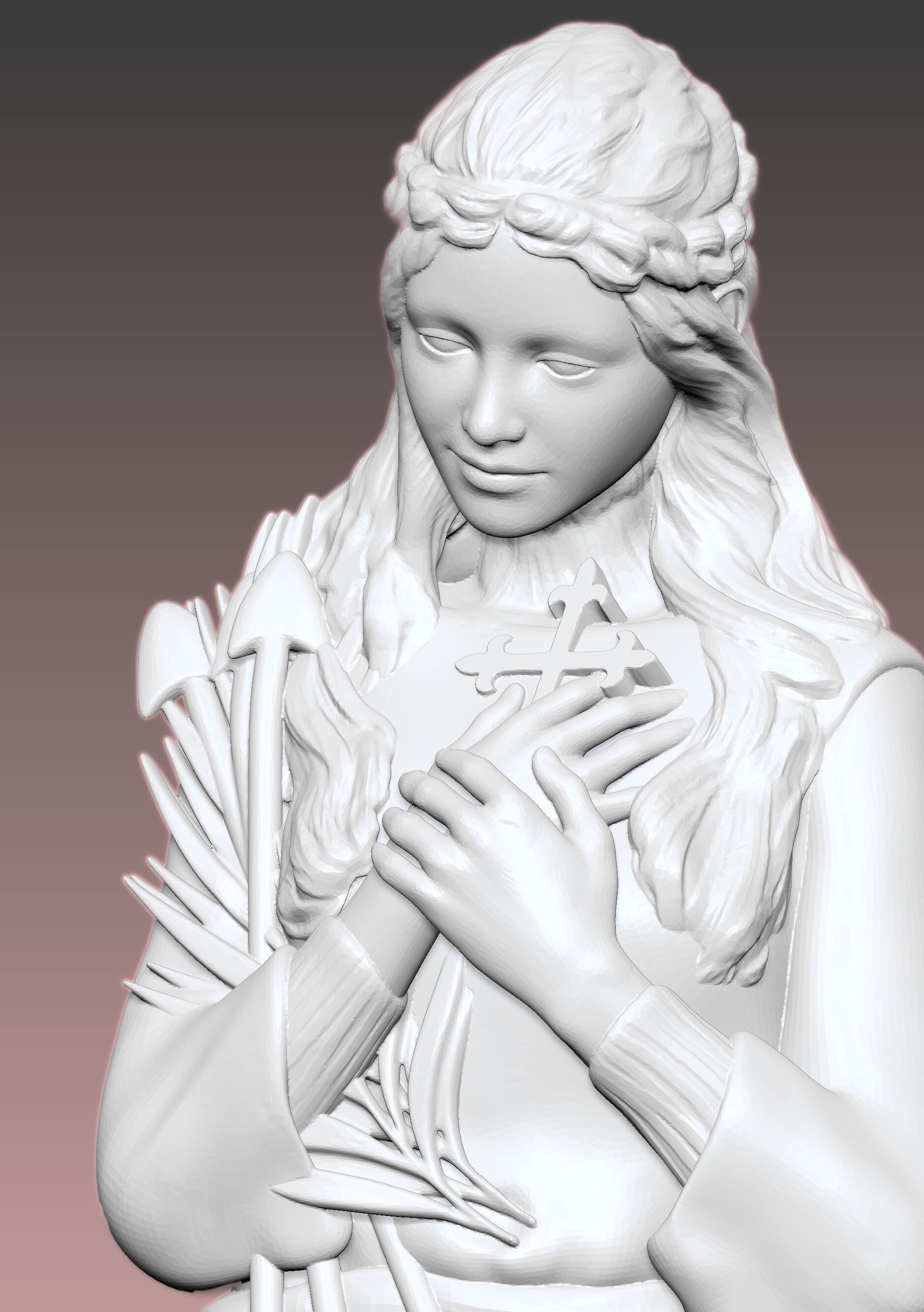 St Philomena Statue Digital File - Etsy