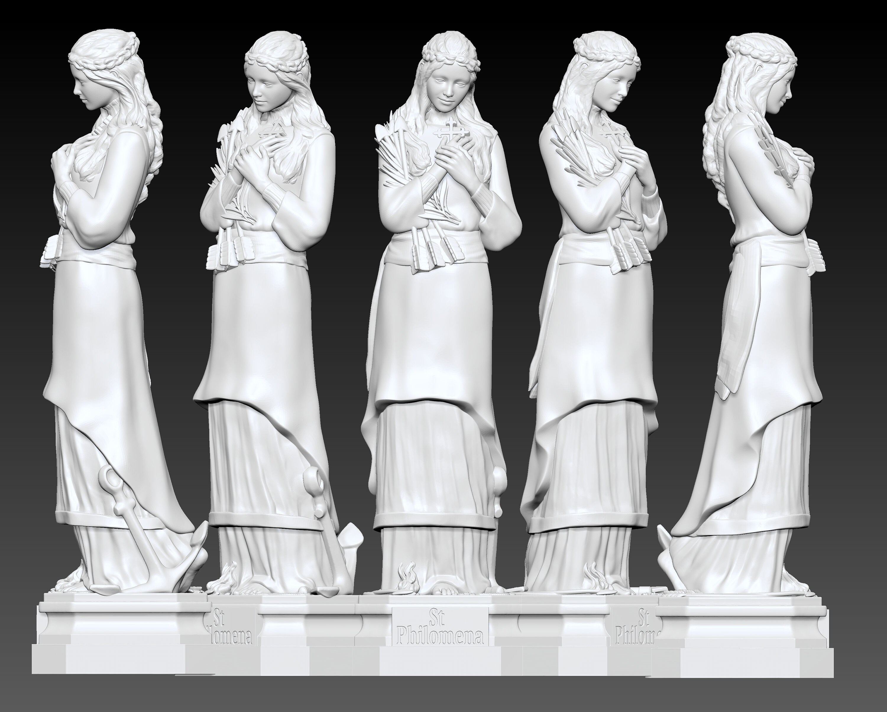 St Philomena Statue - Digital File - Etsy