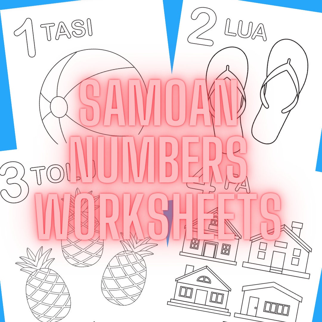 Samoan Numbers Printables - Etsy