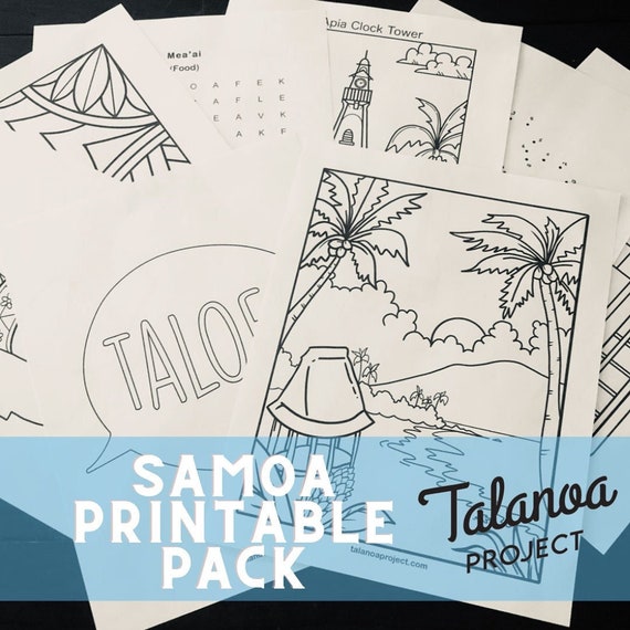 Samoa Activity Printable Pack - Etsy