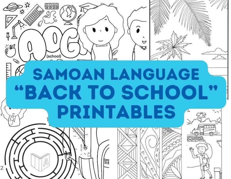 Samoan Language "back to School" Printables - Etsy