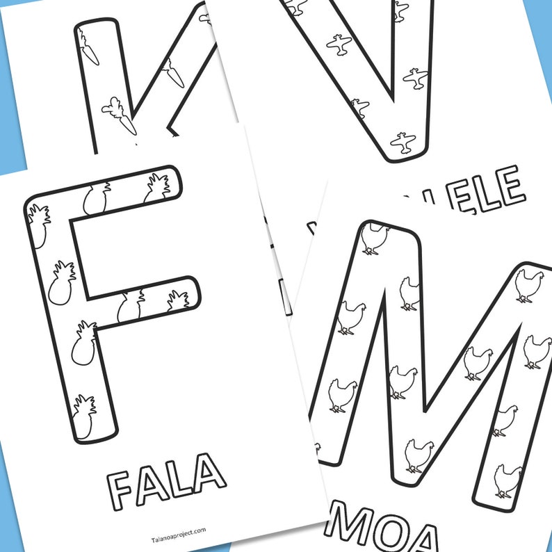 Samoan Alphabet Printable - Etsy