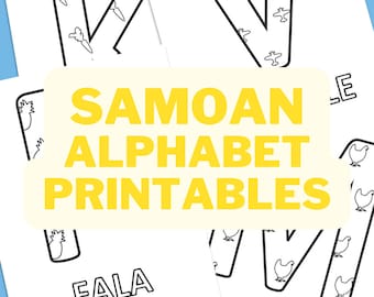 Printable Samoan Alphabet Chart, Tropical Theme Educational Poster ...
