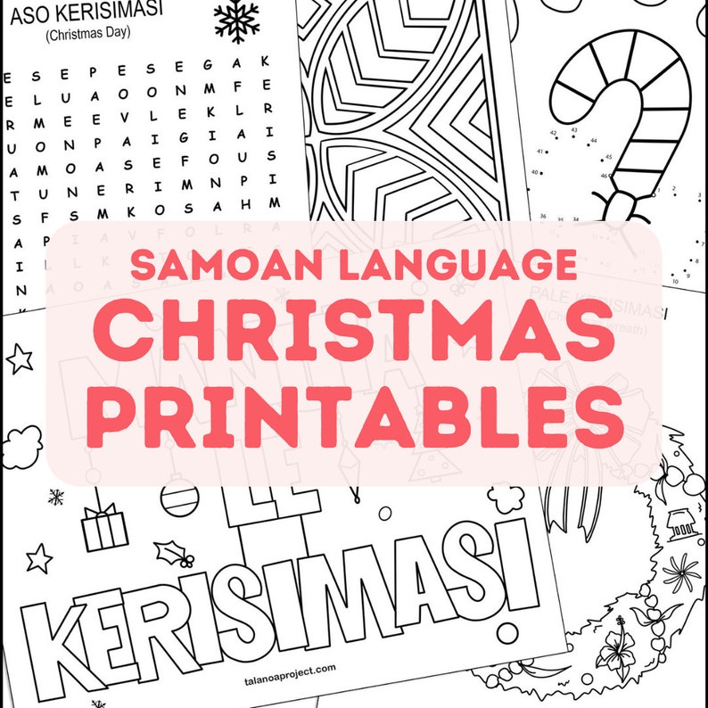 Samoan Language Christmas Printables - Etsy