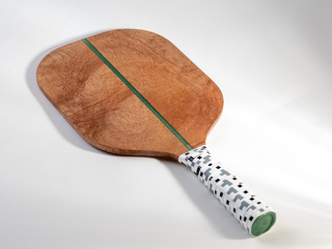 Handmade African Mahogany Wooden Pickleball Paddle: Customizable Color ...