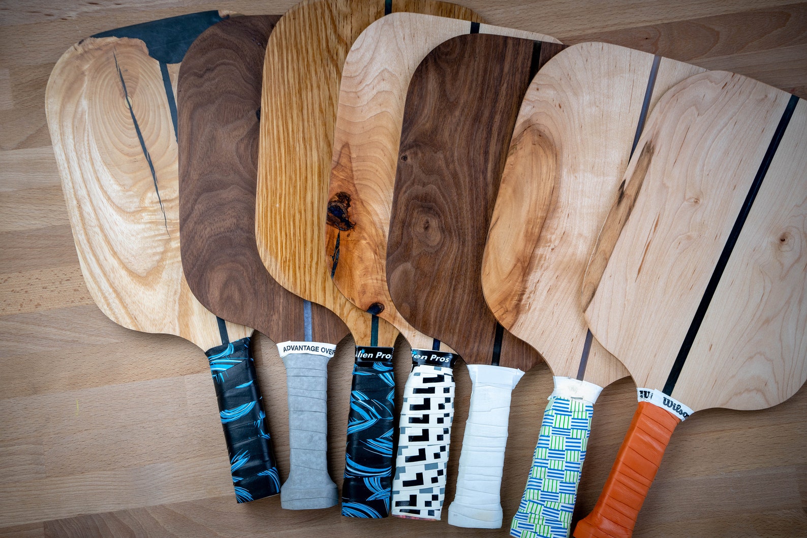 Custom Handmade Wooden Pickleball Paddle: Figured Maple, Walnut, Ash - Etsy