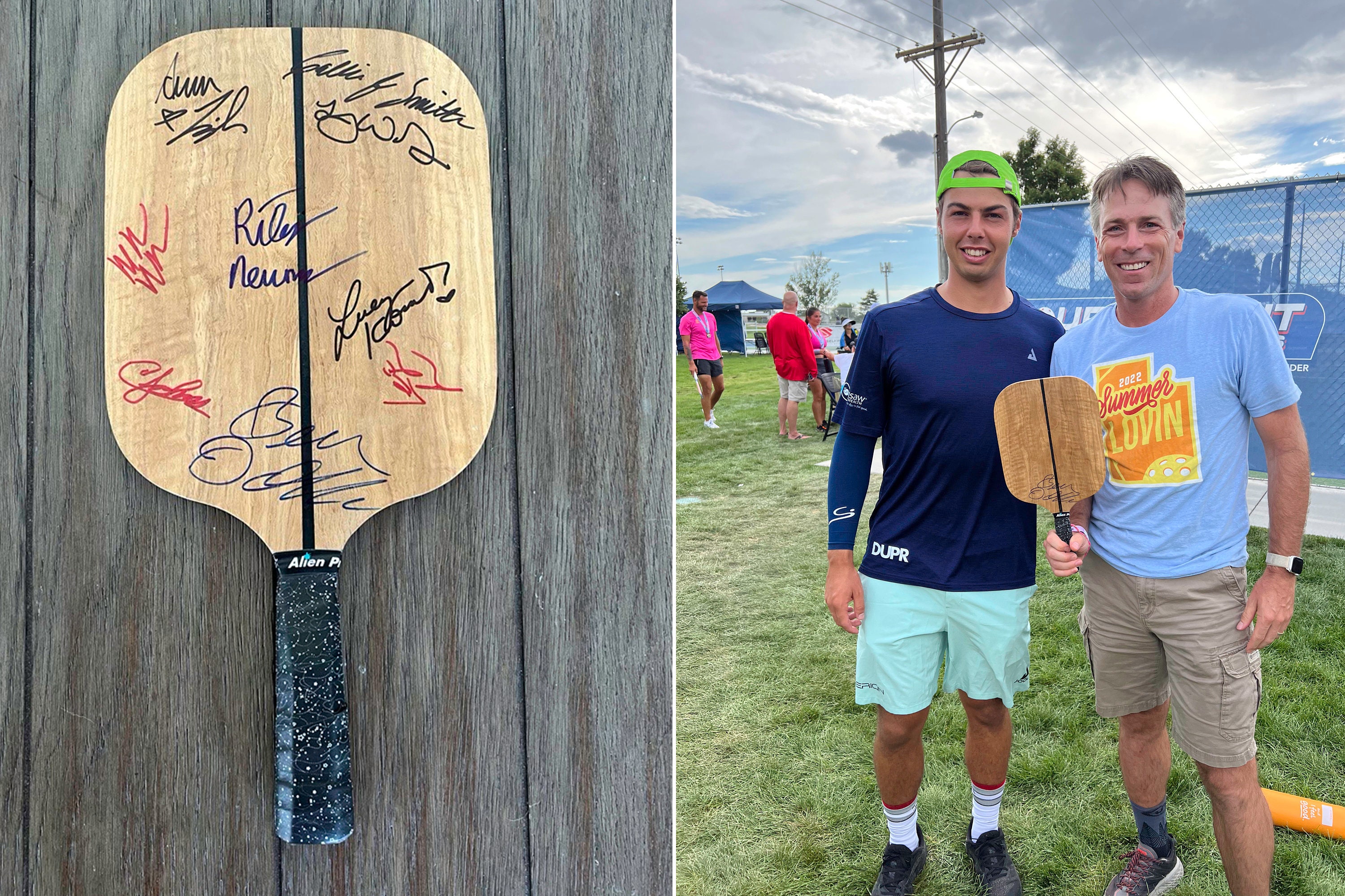 Handcrafted Figured Maple Wooden Pickleball Paddle - Durable High ...