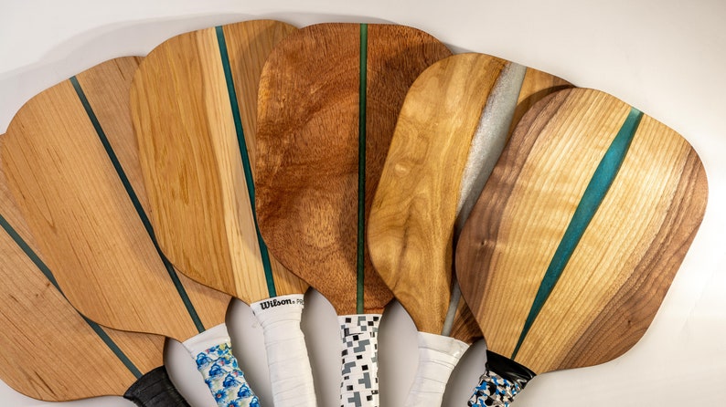 Custom Handmade Wooden Pickleball Paddle: Figured Maple, Walnut, Ash - Etsy