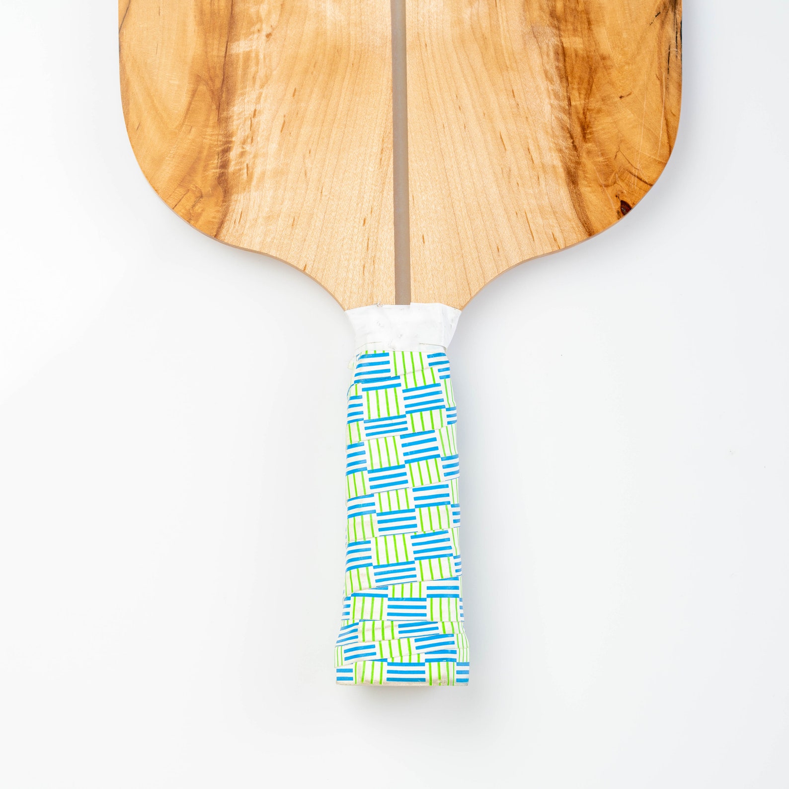 Handcrafted Figured Maple Wooden Pickleball Paddle - Durable High ...