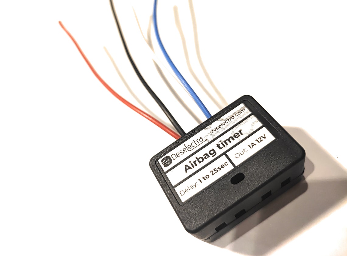 Mini SRS Air Car Bag Timer Switch Relay - 1 to 25 Sec Delay Off, 12V 1A ...