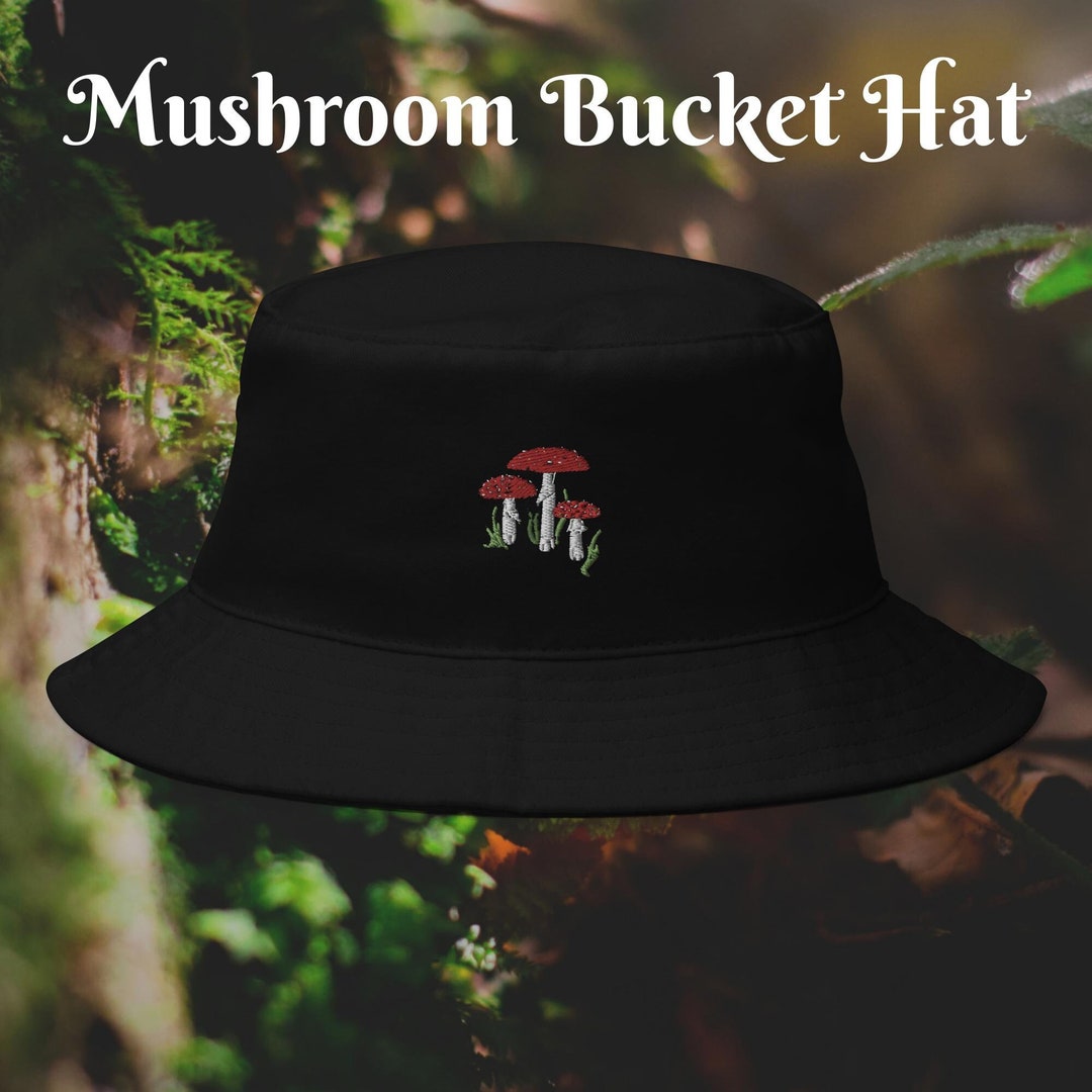 Mushroom Bucket Hat Cottagecore Bucket Hat - Etsy