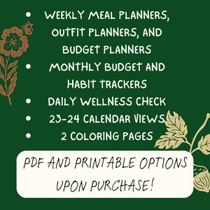 2023-24 Cottagecore Planner Digital and Printable Planner Faerie Garden ...