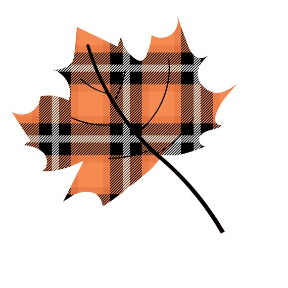 Plaid Leaf Transparent PNG/SVG Plaid Svg Cricuit Svg - Etsy