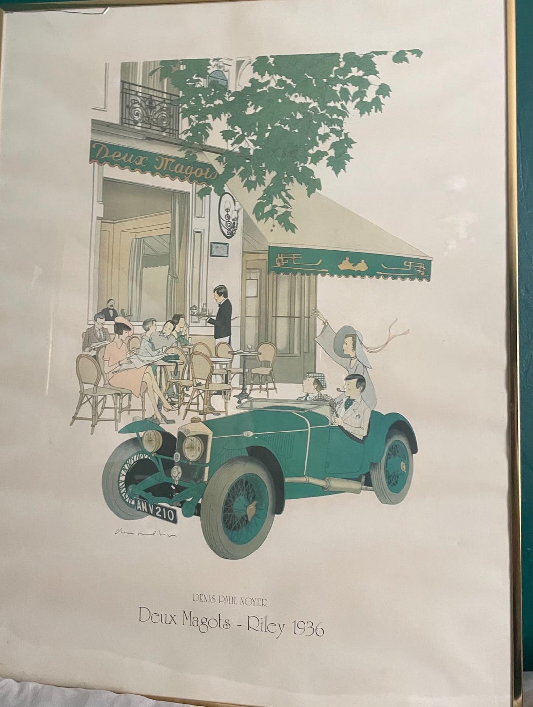 Deux Magots by Denis Paul Moyer Signed Print - Etsy