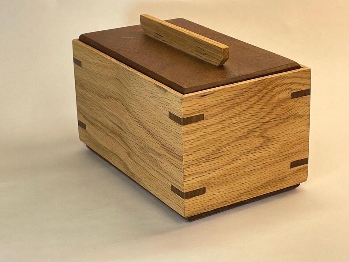Ornamental Wooden Box Walnut & Oak - Etsy