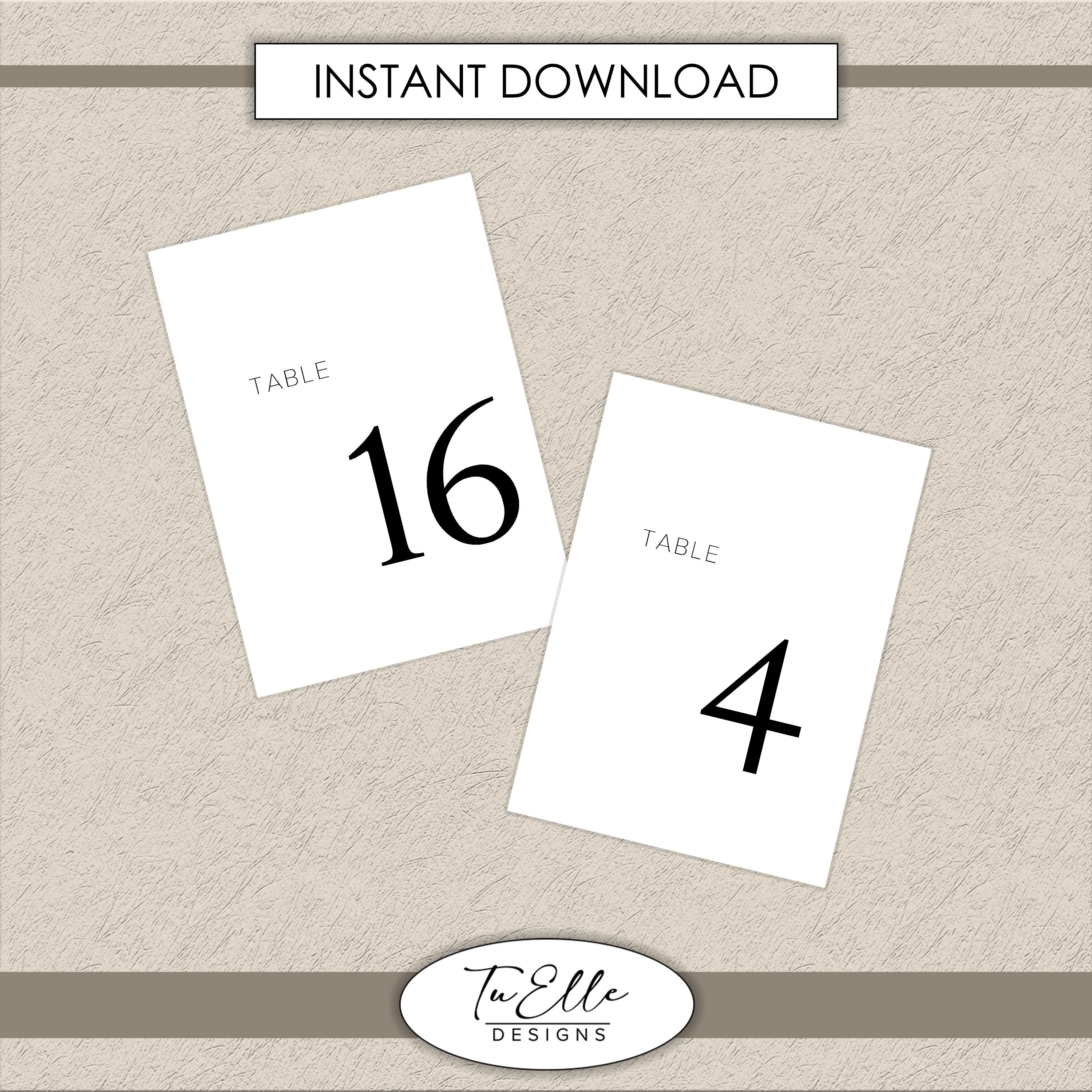 INSTANT DOWNLOAD Table Numbers Printable Numbers 1-40 - Etsy