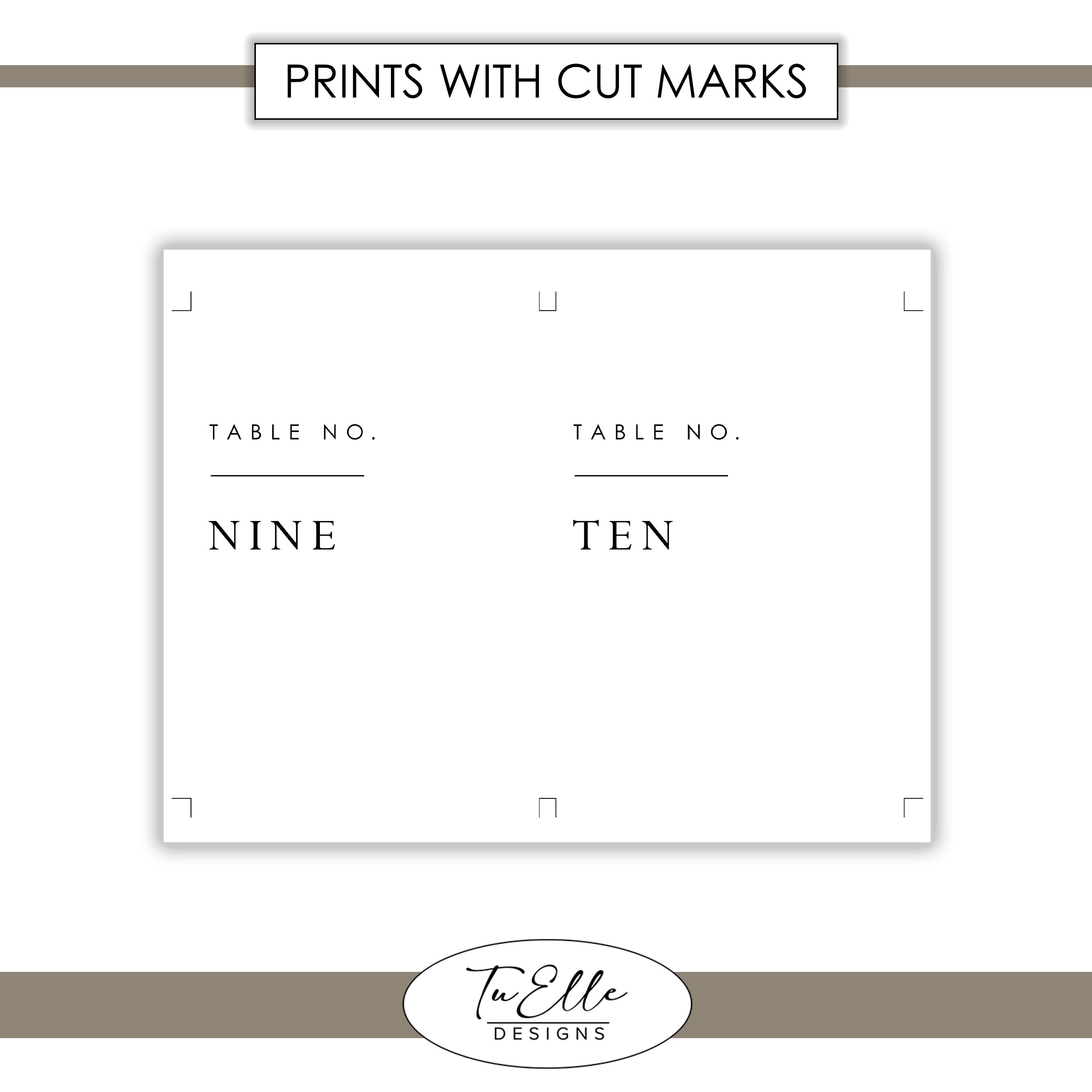 INSTANT DOWNLOAD Table Numbers Printable, Numbers 1-40 Included Print ...