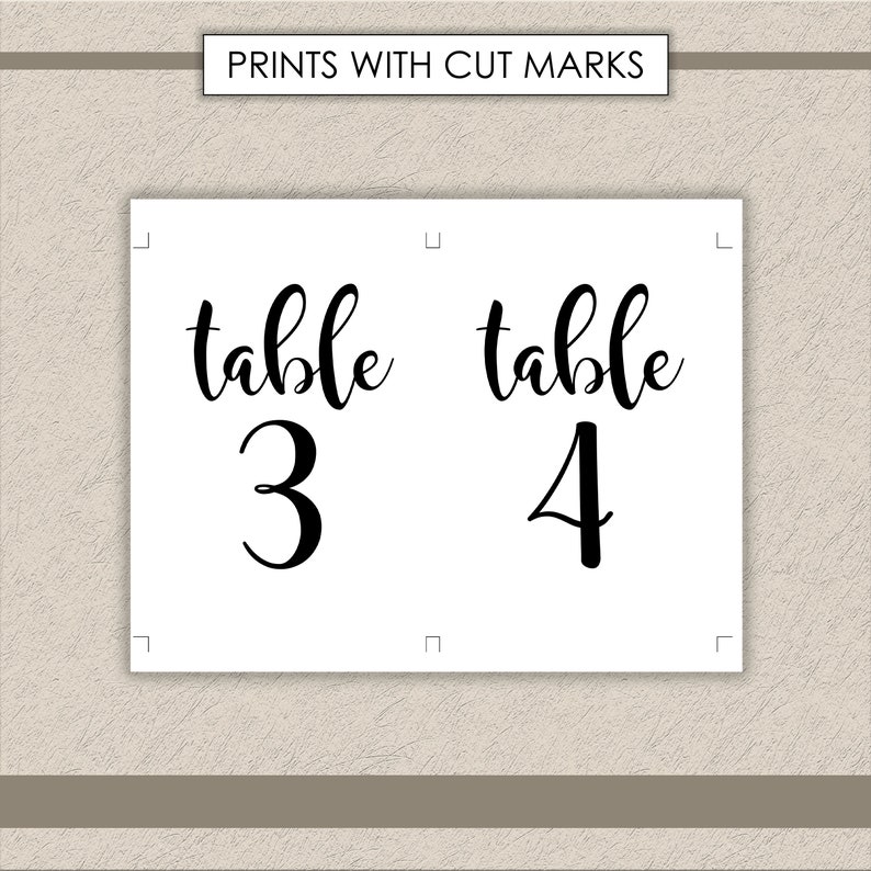 INSTANT DOWNLOAD Table Numbers Printable Numbers 1-40 - Etsy