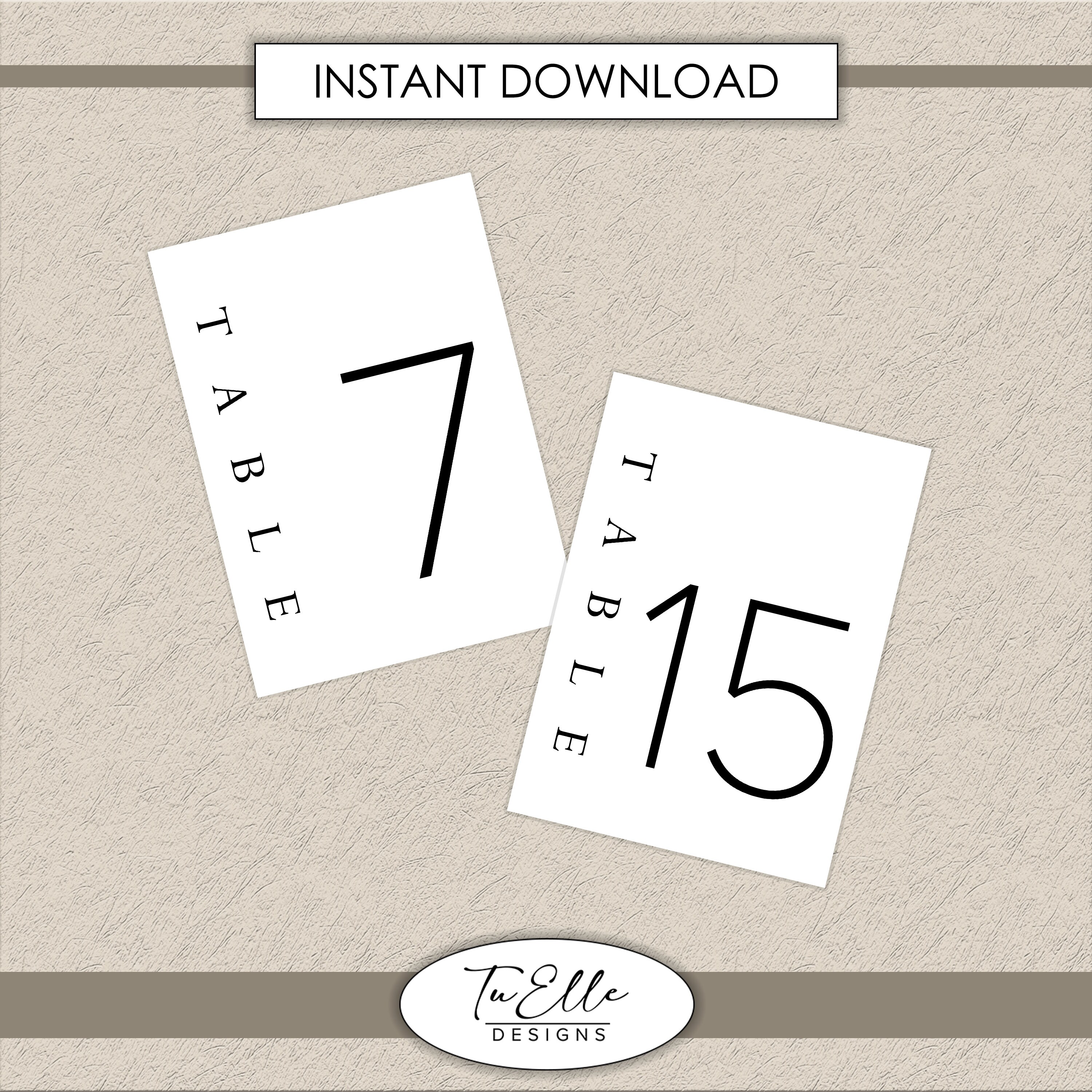 INSTANT DOWNLOAD Table Numbers Printable Numbers 1-40 - Etsy