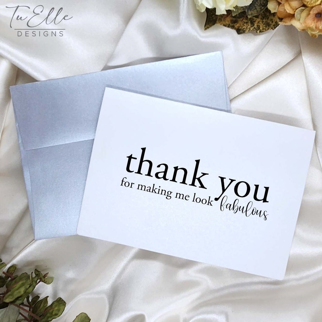 Thank You for Making Me Look Fabulous/wedding Card 5270 - Etsy